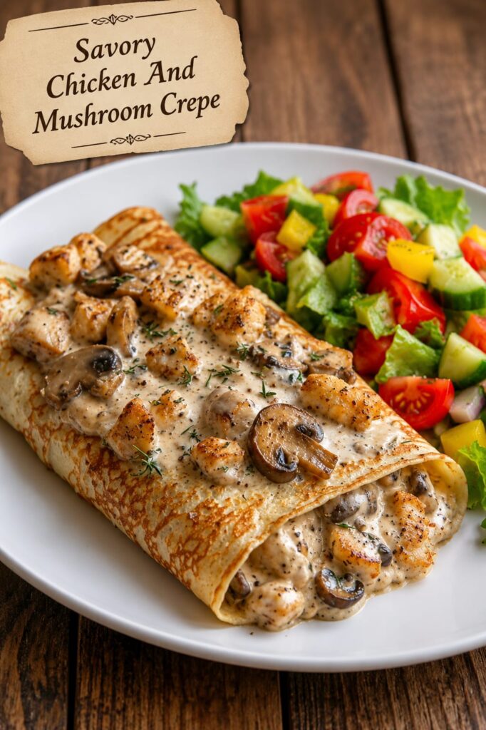 Savory Chicken and Mushroom Crepe – WebNeza
